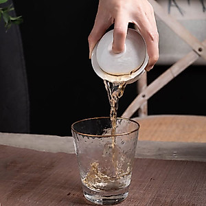 HonHeam Relief Dragon White Porcelain Gaiwan, Chinese Embossed Dragon Style White Ceamic Gaiwan, Kung Fu Tea Bowl Traditional Teacup (Yuan long)