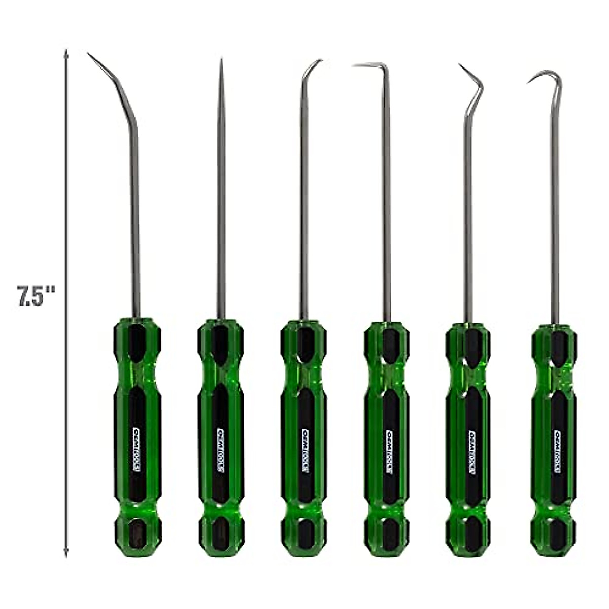 OEMTOOLS 26545 6 Piece Hook And Pick Set With Acetate Handle, Hook Tool And Pick Tool, Vehicle Pick And Hook Set, Pick Tool Set For Mechanics