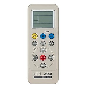 Universal AC Remote, Replace A/C Remote Control Compatible with Carrier/Samsung/Kelon/Hyundai/Gree/Funai/Daikin/Trane/Toshiba/Sanyo/Mitsubishi/Fujitsu/Hitachi/Haier/LG/York/Midea Air Conditioner