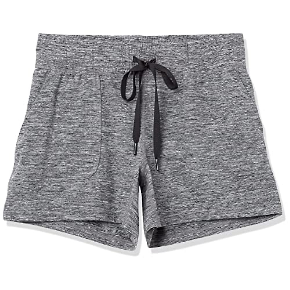 Amazon Essentials Women's Brushed Tech Stretch Short (Available in Plus Size), Dark Grey Space Dye, Medium