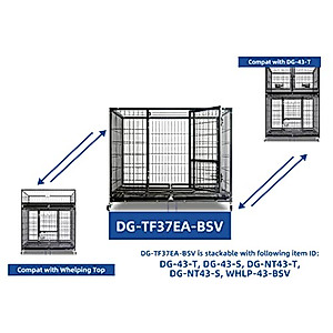 Homey Pet 43" Stackable Heavy Duty Cage W/Feeding Door, Casters and Tray
