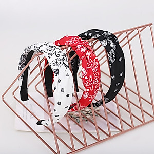 Lvyeer Bandana Headbands for Women Knotted Headband Fashion Chiffon Fabric Hairband for Women and Girls Cute Hair Accessory (Knotted-B)