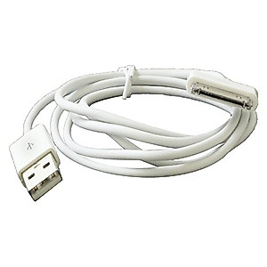 EVERMAKET 3 Feet Replacement White USB Charger Data Sync Cable for Apple iPhone 4, 4s, 3G, 3GS, 2G, iPad 1/2/3 iPod Touch, iPod Nano (1 Pack)