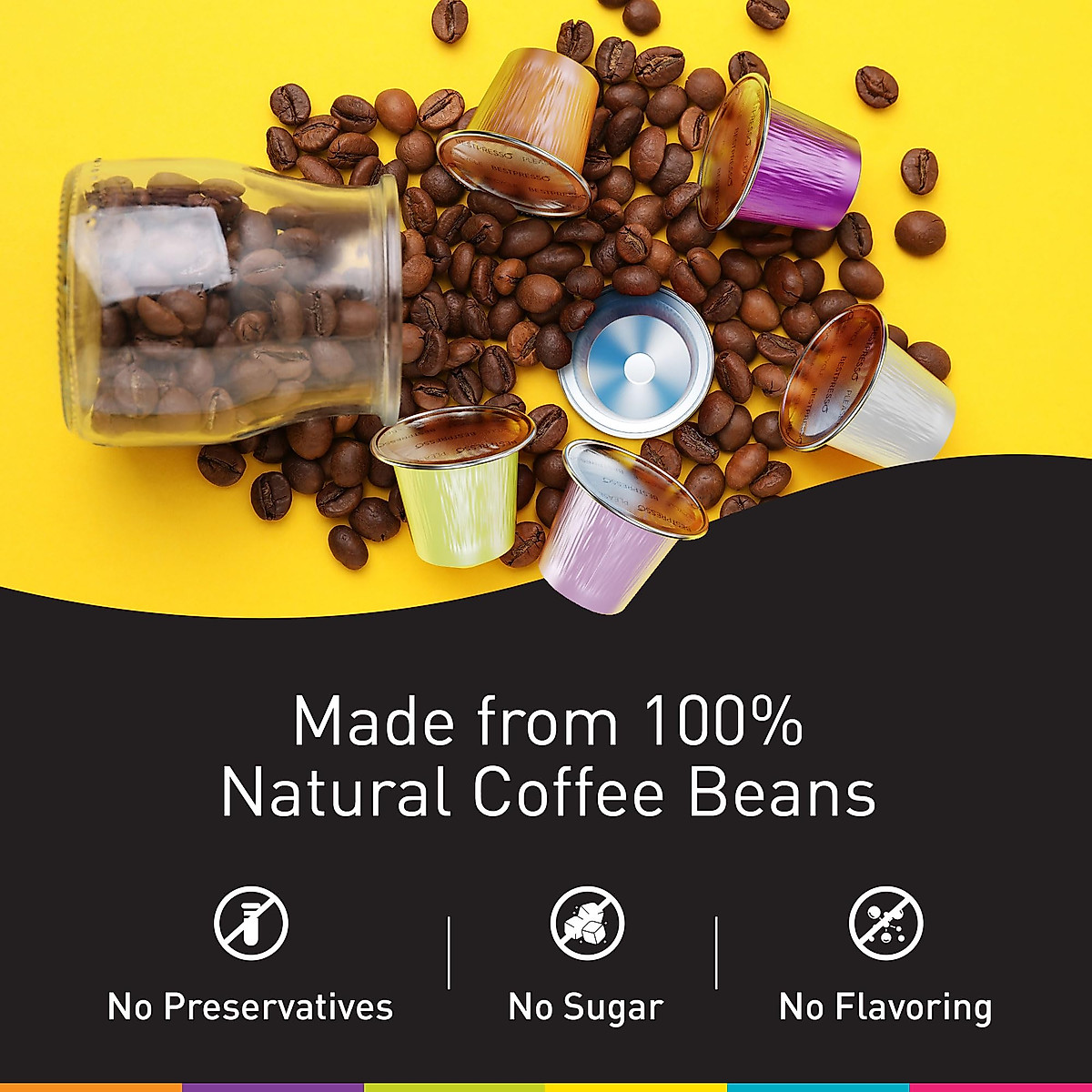 Bestpresso Coffee for Nespresso Original Machine 120 pods Certified Genuine Espresso Variety Pack includes one pack of decaf coffee, Pods Compatible with Nespresso Original