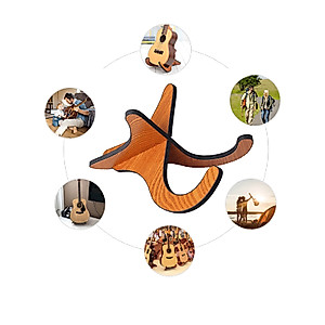 Wood Ukulele Stand,Instrument Stand,Folding Portable Stand for Mandolins&Violins&Banjo,Perfect stability for the smaller Music Instrument