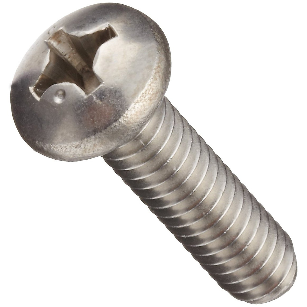 Small Parts 316 Stainless Steel Machine Screw, Plain Finish, Pan Head, Phillips Drive, 1/2" Length, #10-32 Threads (Pack of 25)