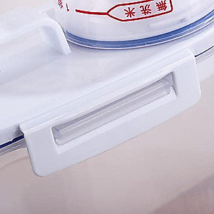 Rice Storage Box With Measuring Cup, Portable Rice Box Rice Cylinder Water-Proof Household Powder Jar Bean Flour Barrel