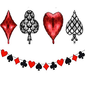 Poker Themed Las Vegas Casino Themed Party Decorations Porker Card Garlands Poker Ballons Poker Theme Party Supplies Casino Party Decoration Supplies,Casino Night,Poker Events,Casino Birthday Décor