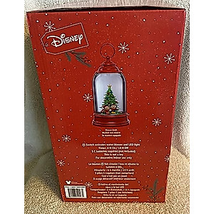 Disney Holiday Lantern ~ Christmas Tree Snow Dome Water Globe Glitter (Pack of 1)