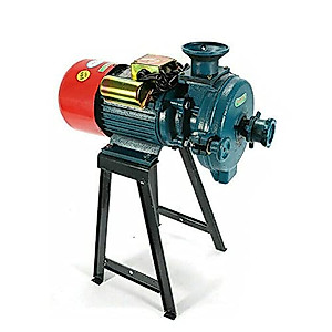 PRIJESSE Electric Grain Grinder Mill, 110V Wet Dry Corn Grinder, Commercial Heavy Duty Feed Mill Dry Cereals Wheat Grinder, with Funnel