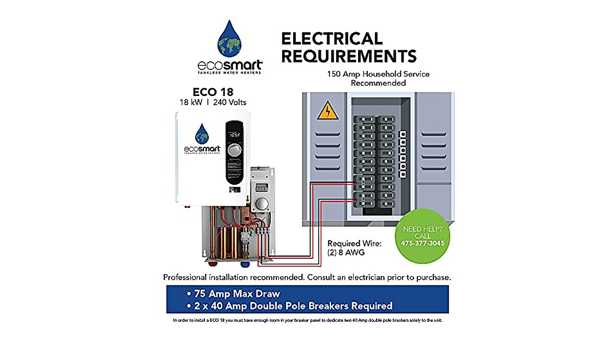 EcoSmart ECO 18 Electric Tankless Water Heater - Save 60%