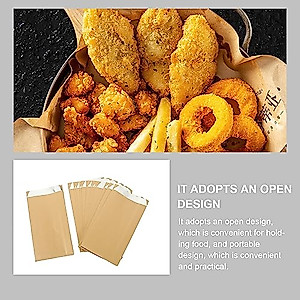 Food Snack Chip Fried Chicken Wrappers 100pcs Foods Carrier Oilproof Burger Sandwich Takeout Food Holder for Hot Food BBQ Cookie Popcorn Containers for Food