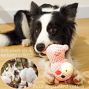 ETIAL Puppy Toys for Small Dogs 3 Pack Puppy Teething Chew Toys Cute Animal Squeaky Dog Donut Toys Durable and Safe Stuffed Animals (3 Pack Cute Animals)