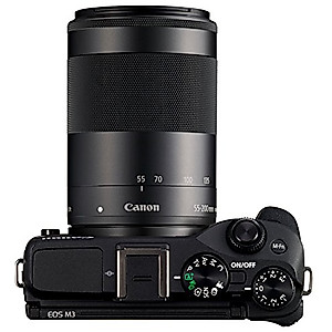 Canon EOS M3 Mirrorless Camera (Black) with EF-M 18-55mm IS STM and EF-M 55-200mm IS STM Lenses - International Version (No Warranty)