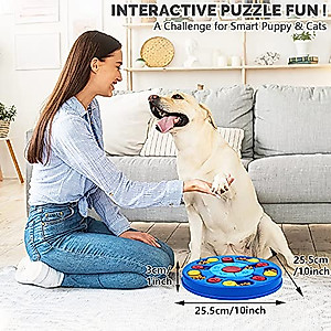 Joansan Dog Puzzle Toys Interactive Puzzle Game Dog Toy for Smart Dogs IQ Stimulation Treat Puzzle Toy for Dogs Treat Training,Puzzle Slow Feeder to Aid Pets Digestion (Advanced Level 2-3)