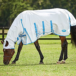 Weatherbeeta ComFiTec Sweet Itch Shield Combo Neck - White/Blue - 66"