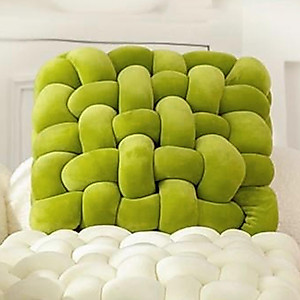 Velvet Chunky Bulky Giant Arm Knitting Yarn - Super Soft Tubular Weight Jumbo Yarn for DIY Crochet Hand Knitting Blanket, Pet Bed, Rugs, Pillow, Handbag (2.2LB - Green)