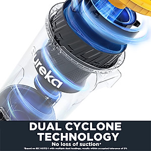 Eureka Powerful Carpet and Floor, Household Cleaner for Home Bagless Lightweight Upright Vacuum, MaxSwivel Pro NEU350 with Pet Tool, Yellow