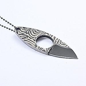 WILD TACTICAL MINI Full Tang Neck Knife with Sheath/Necklace, Fixed Blade EDC Knife, 3" Small Tool Knife for Men Women, EDC Utility Knife Box Cutter