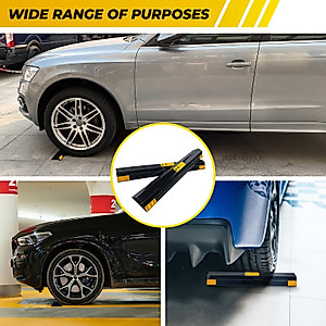 24 Inch (New Upgrade) 2 PCS Heavy Duty Car Parking Stopper for Garage, Parking Aid Protects Car, Parking Gadgets Easy to Install 2 Packs, 24" L x 3.7" W x 1.8" H