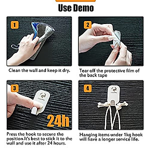 Coipdfty 【Only in November】 Adhesive Hooks,Waterproof 304 Stainless Steel Wall Hooks for Hanging Key,Coat,Towel,Kitchen,Bathroom Metal Adhesive Hanger Hooks Heavy Duty 7 Pack