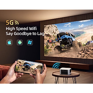 Dangbei Neo Smart Projector, Netflix Officially-Licensed Portable Projector with WiFi and Bluetooth, Compact Native 1080P Movie Projector, HDR10, Auto Keystone, Auto Focus, 2x6W Dolby Audio Speakers