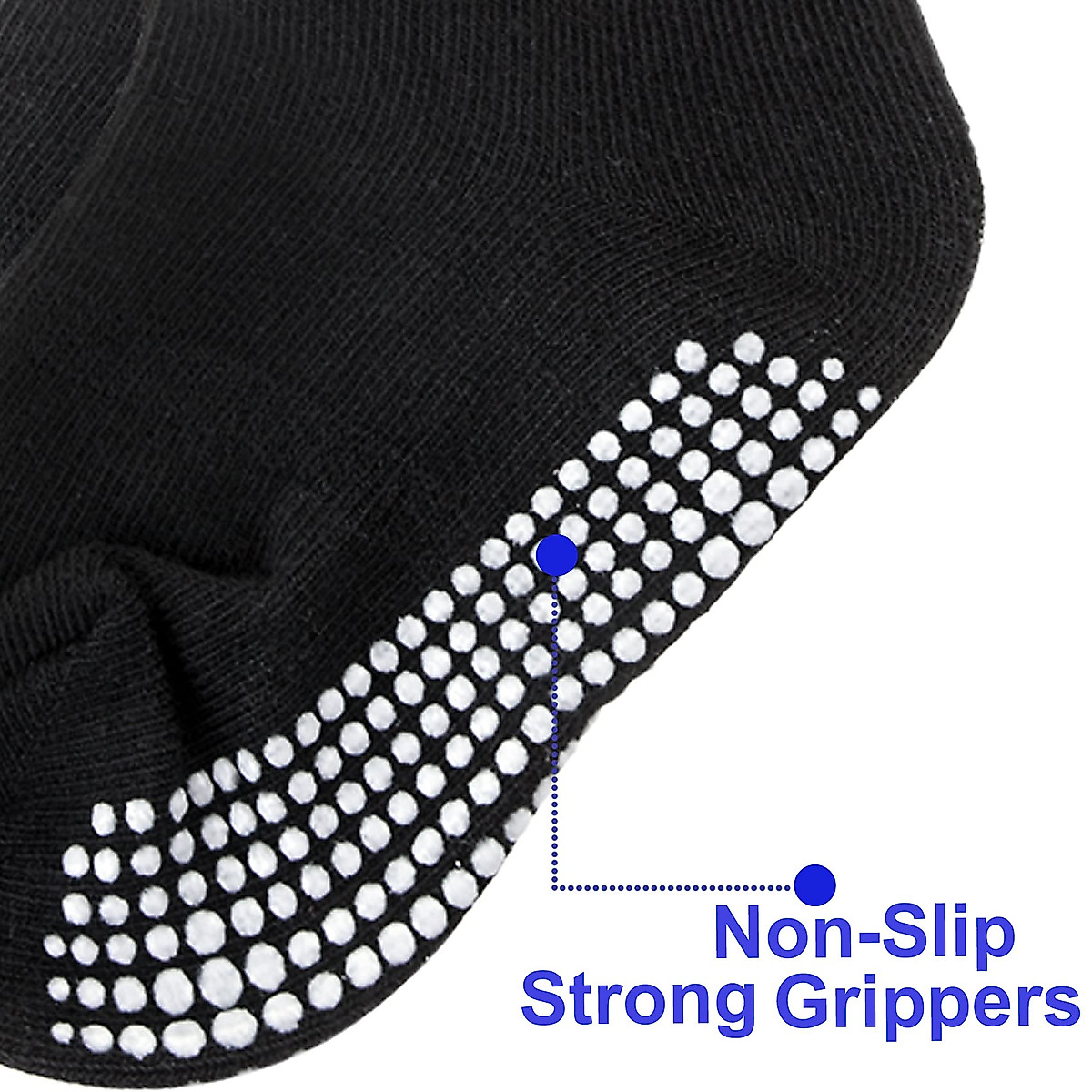 Tenpluszero 12 Pairs Baby Socks - Baby Non Slip Crew Socks for Little Boys Girls Toddler Kids Infants (Multicolor, 1-3 Years)