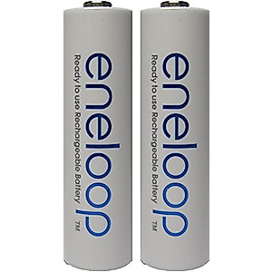 Panasonic 2 Pack Newest Version Eneloop 4th Generation AA NiMH Pre-Charged 2100 Times Rechargeable Batteries