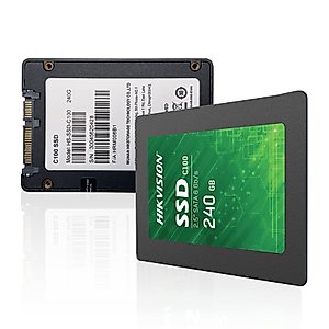 Hikvision SSD C100 240G SATA 2.5" 6G/S Internal Solid State Drive, Read Speed up to 550MB/sec, Compatible with Laptop and PC Desktops(Black)