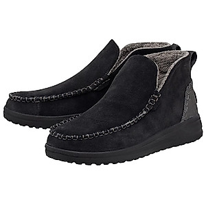 Hey Dude Women's Denny Suede Black Size 10 | Women’s Shoes | Women’s Casual Boots | Comfortable & Light-Weight