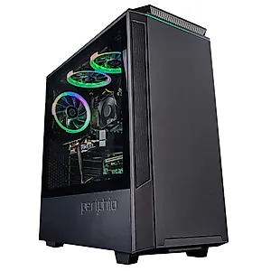 Periphio Phantom RGB Gaming Computer, Intel Quad-Core i7 3.3GHz, GeForce GTX 1650 GPU (4GB), 16GB RAM, 500GB SSD + 1TB HDD, Windows 10 Gaming PC, WiFi (Renewed)