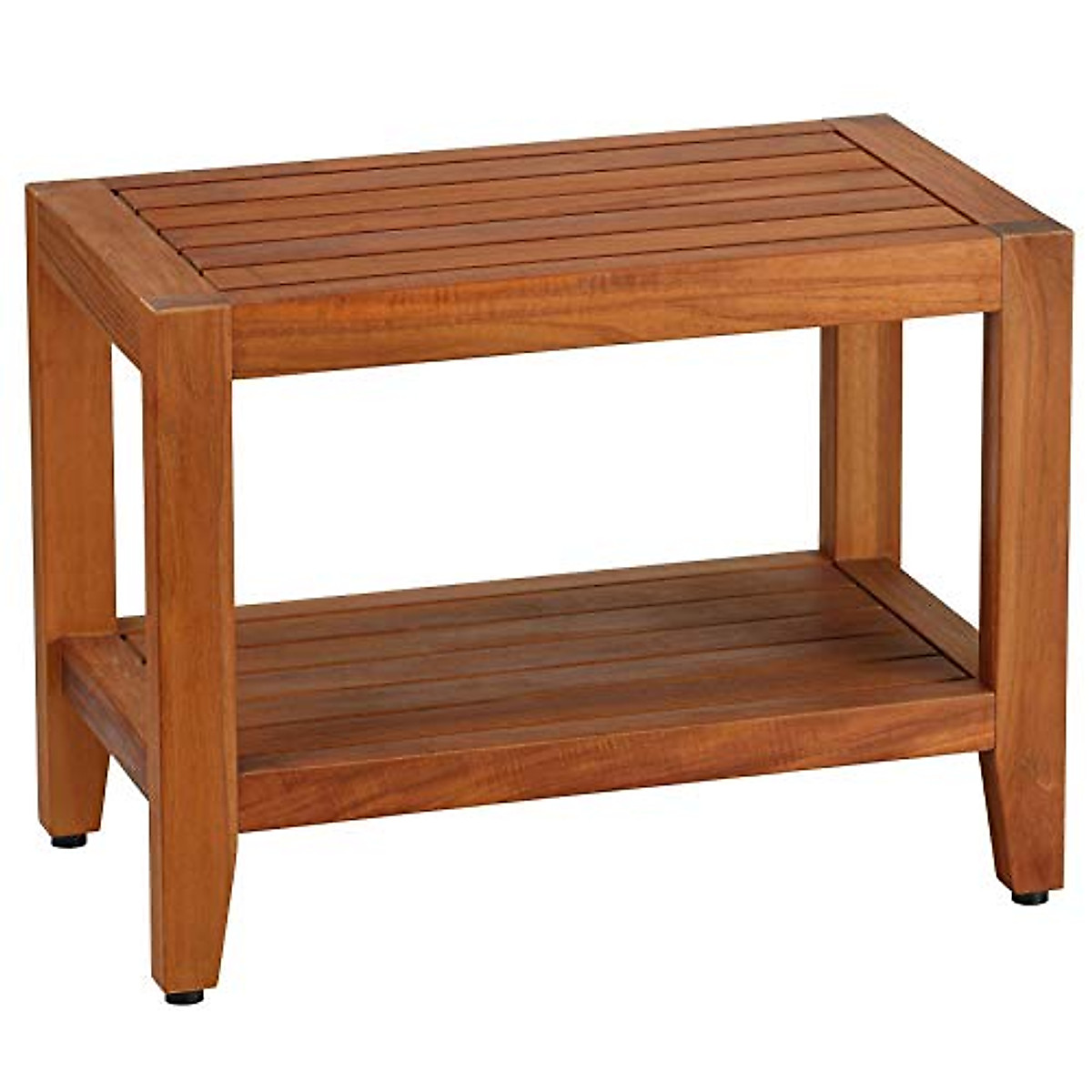 Bare Decor Serenity Spa 24" Bench with Shelf in Solid Teak Wood