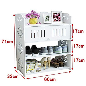 TFIIEXFL Shoe Rack Simple Multi-Layer Dust-Proof Shoe Cabinet Large Capacity Shoes Storage Shelf Organizer for Shoes (Size : Style3)
