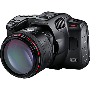 Blackmagic Design Pocket Cinema Camera 6K G2 (CINECAMPOCHDEF6K2) + Canon EF 50mm Lens (0570C002) + 64GB SF-G Tough Card + NP-F550 Battery Pack + Filter Kit + Telephoto Lens + Bag + More