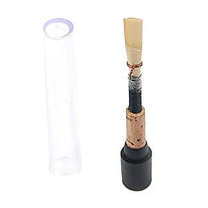 Jiayouy 3Pcs Oboe Reeds Medium Soft with Plastic Case/Tube Oboe Reed Woodwind Instrument Accessories Black