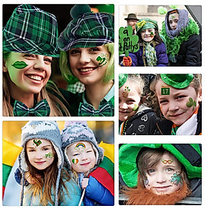 St.Patricks Day Tattoos, 12 Sheets Kids Glow in Dark Tattoos, 100+ Pcs St Patricks Day Stickers, St. patrick's Day Temporary Tattoos Shamrock, Amazing Irish St Patricks Day Decorations Party Favors