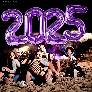 KatchOn, Huge Purple 2025 Balloons New Year - 42 Inch | 2025 Purple Balloons | Happy New Year Decorations 2025 | 2025 Balloon Numbers | New Years Eve Party Supplies 2025 | Senior Night Decorations