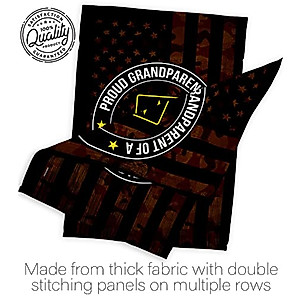 US MILITARY Army Proud Grandparent Soldier Armed Forces Double-Sided Lawn Decoration Gift House Garden Yard Banner United State American Military Veteran, 12" x 18.5 Made in USA