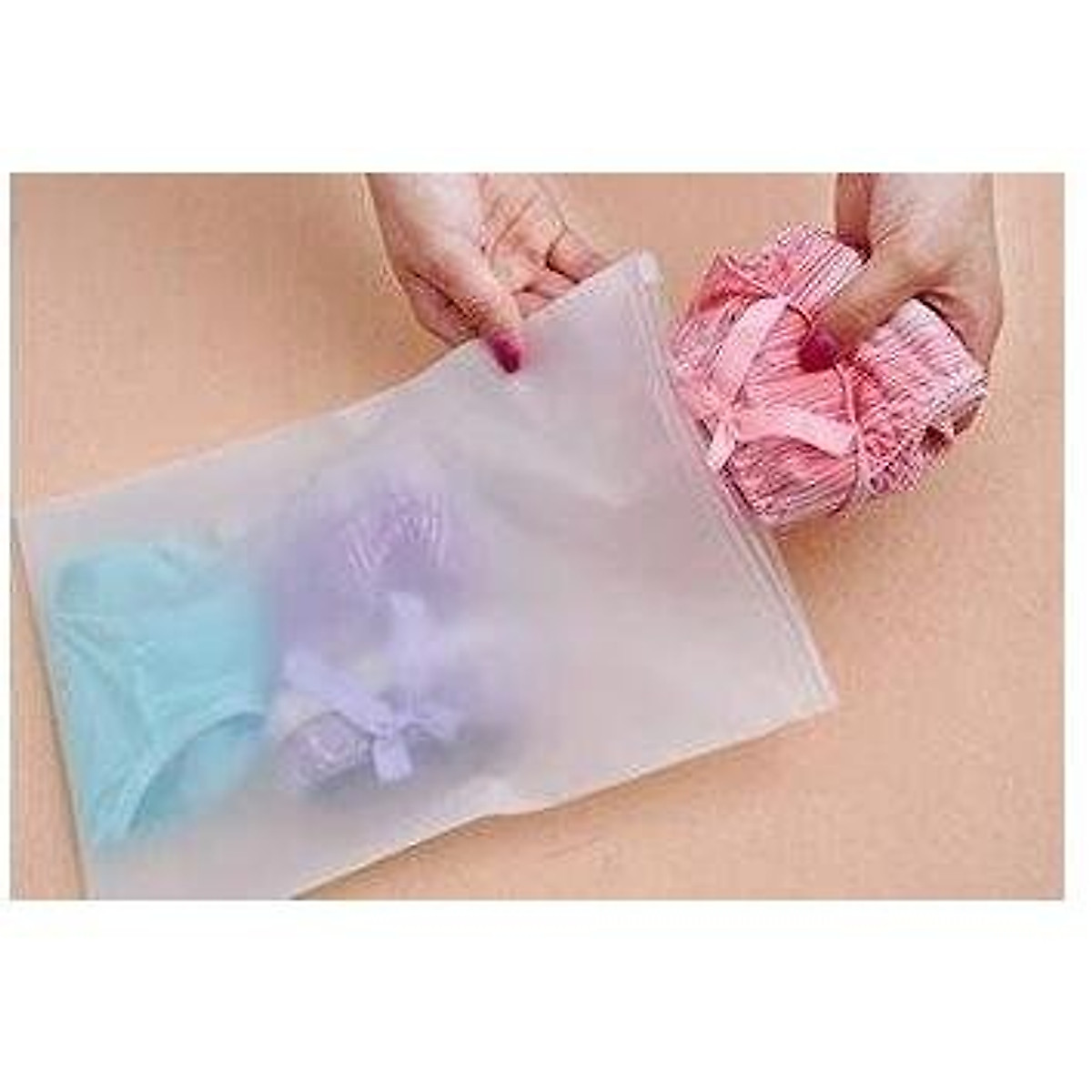 ericotry Plastic Pouch Bag Organizer Waterproof Packaging Bags Travel Storage Bag Luggage Shoes Cloth Suit Makeup Packing Pouch Bag Organizer (6-Pack of Different Sizes)