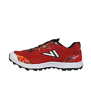 VJ Shoes XTRM2 OCR Shoes - Trail Running Shoes Women and Mens with a Full Length Rock Plate - Made for Rocky and Technical Mountain Trails and Obstacle Course Races - Women's 12.5/Men's 11 Red