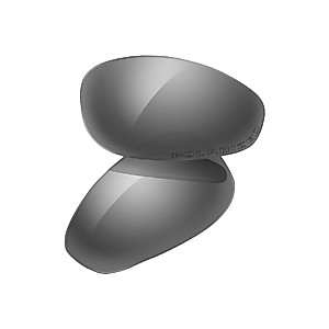 Oakley Straight Jacket Rectangular Replacement Sunglass Lenses, Black Polarized, 59 mm