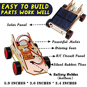 STEM Kits for Kids Ages 8-10-12-14, Science Experiments for Kids 9-12, Stem Building Toys for Boys Age 8-12, Solar Car Engineering Learning Toys Science Projects for Boy Birthday