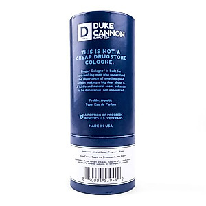 Duke Cannon Supply Co. Proper Cologne, 1.7 Fl Oz - Eau de Parfum for Men (Huron)