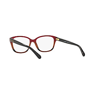 Coach HC6103 Prescription Eyewear Frames, Burgundy Tortoise Gradient/Demo Lens, 54 mm