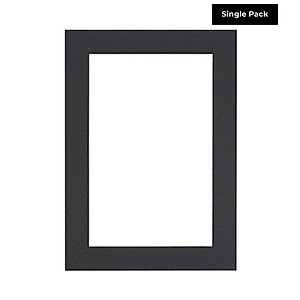 8x10 Mat for 11x14 Frame - Precut Mat Board Acid-Free Show Kit with Backing Board, and Clear Bags Black 8x10 Photo Matte Made to Fit a 11x14 Picture Frame Matboard for Framing, Pack of 1 Mat