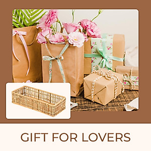 Xavia Handicrafts Rattan Woven Bathroom Organizers and Storage | Woven Over Toilet Paper Holder for Bathroom Countertop Organizing | Diaper Caddy Accessories for Bathroom Shelves Over Toilet