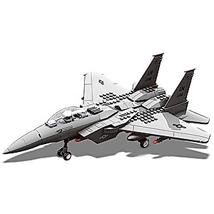 General Jim's Military Building Blocks Plane - F-15 Eagle Fighter Model Building Blocks Toy Plane - F15 Model Plane Play Set Great for Teens and Adults