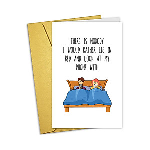 Nchigedy Funny Birthday Card for Husband Wife, Lovely Anniversary Card for Him Her, Humorous Love You Card, Romantic Valentines Day Card