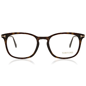 Tom Ford FT 5505 052 Dark Havana Plastic Square Eyeglasses 52mm
