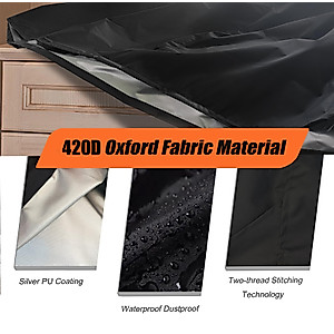 YZNKLXF Prep Table Cover for 52 Outdoor Table With Pockets,Outdoor Prep Table Cover 52.3''L x 24.4''W x 35''H